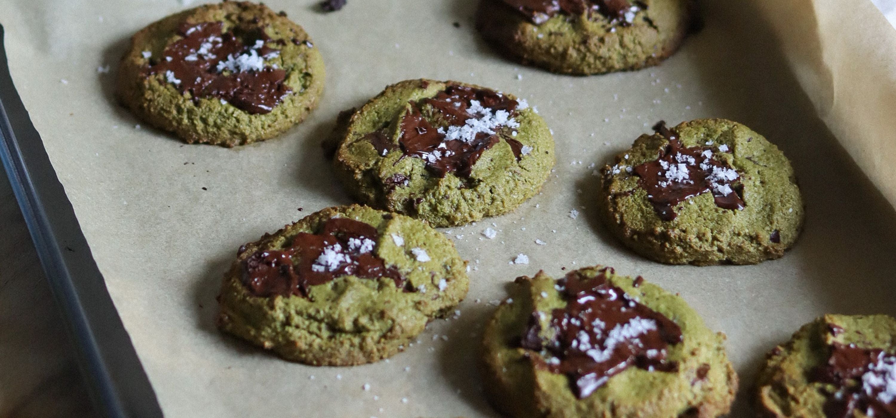 SPRING RECIPE SERIES: MATCHA DARK CHOCOLATE COOKIES – Prae Wellness