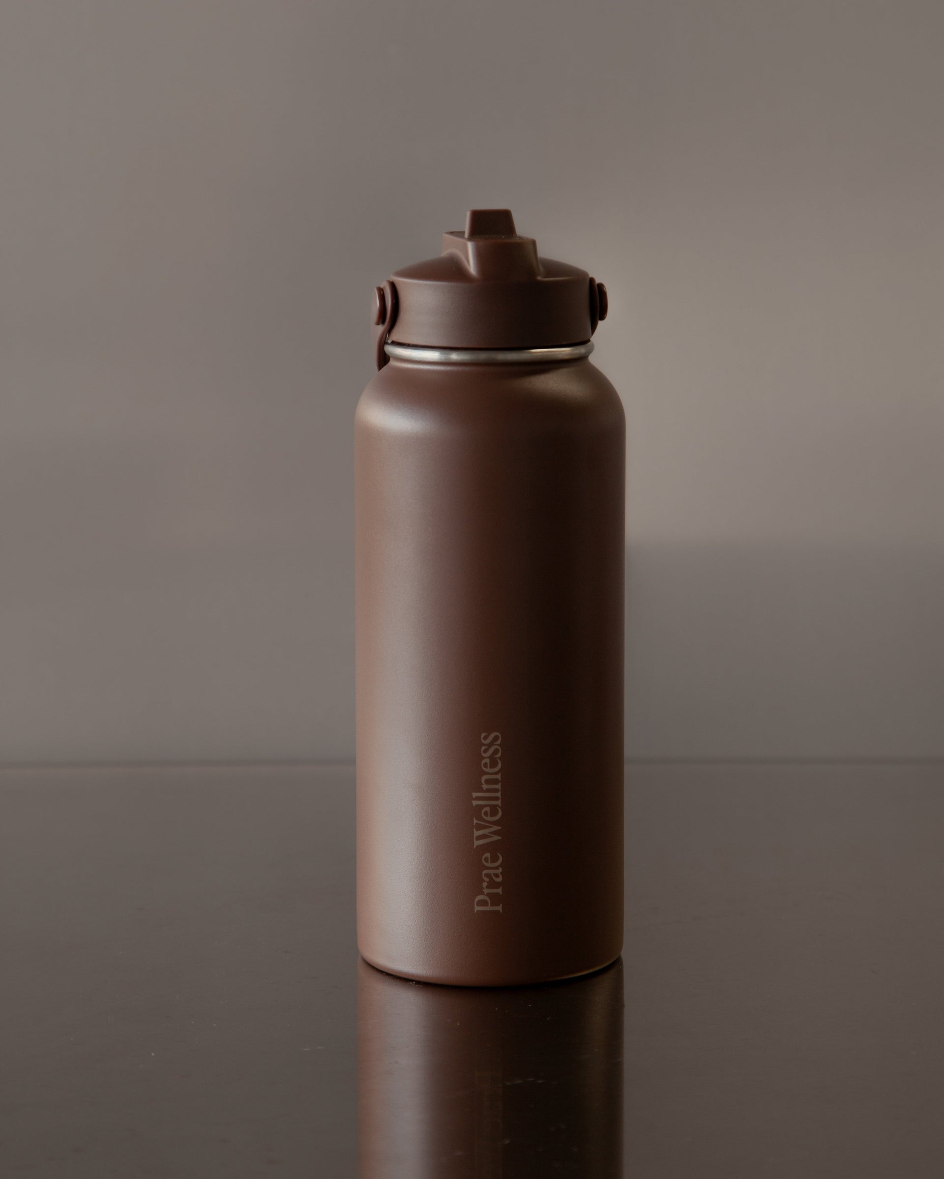 Prae Drink Bottle | 960ml Insulated Stainless Steel | Chocolate Brown ...